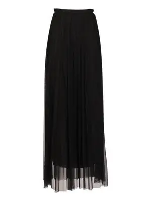 FORTE_FORTE High-waisted Pleated Maxi Skirt - Black