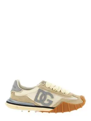 Dolce & Gabbana Dg Athletic Suede And Canvas Sneakers - Multicolor