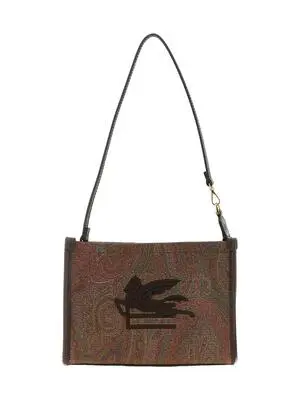 Etro Small Paisley Jacquard Clutch With Pegaso Embroidery - Multicolor