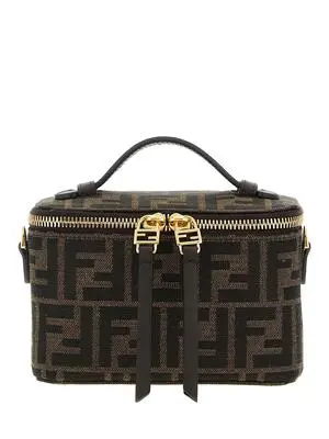 Fendi Ff Jacquard Vanity Handbag - Brown