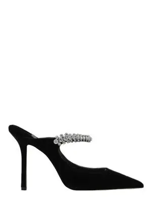 JIMMY CHOO Jimmy Choo 100mm Crystal-Embellished Heeled Mules Black