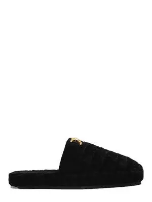Versace Round Toe Slippers - Black
