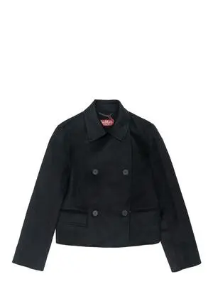 Max Mara Long Sleeved Double-breasted Coat - Black