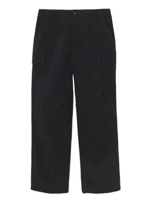 Burberry Nylon Cargo Trousers With Embroidered Equestrian Knight Design - Navy
