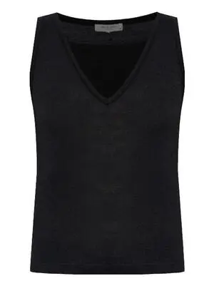 RAG  BONE Rag & Bone Sleeveless V-neck Top - Black