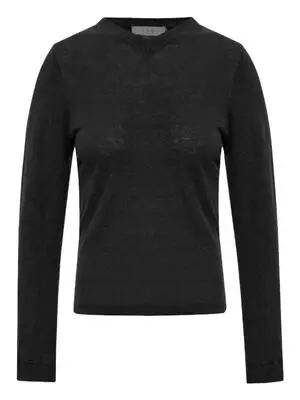 IRO PARIS Long-sleeved V-neck T-shirt - Black