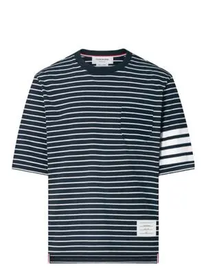 Thom Browne 4-bar Striped T-shirt - Navy