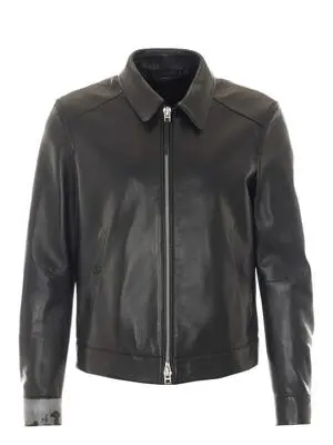 TOM FORD Zip-up Leather Jacket - Black