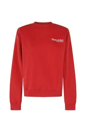 SPORTY  RICH Sporty & Rich Long-sleeved Sweatshirt - Ruby White
