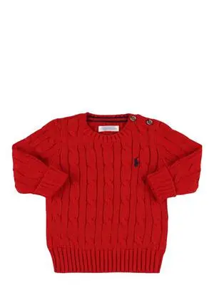 Polo Ralph Lauren Embroidered Knit Sweater - Red