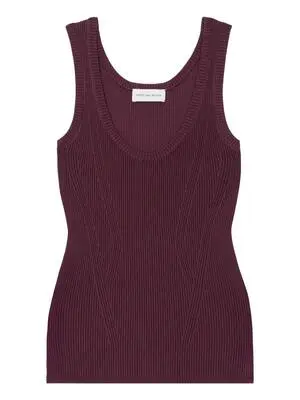 Dries Van Noten Ribbed Stretch-knit Tank - Red
