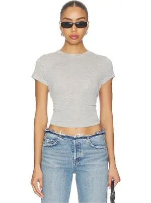 AGOLDE Adine Shrunken Tee - Grey
