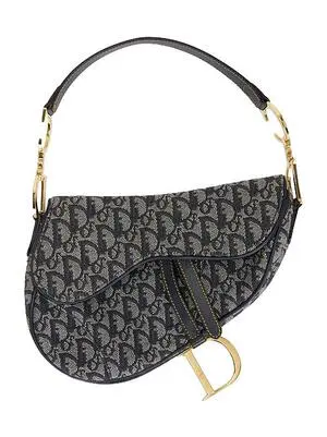 FWRD RENEW Dior Trotter Oblique Saddle Bag - Blue