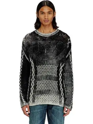 DIESEL® Treated Cable-knit Jumper - Multicolor