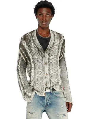 DIESEL® Treated Cable-knit Cardigan - Multicolor