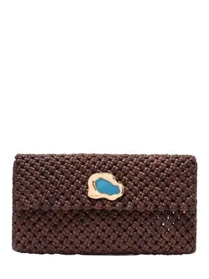 OTRERA Iris Woven Clutch - Brown