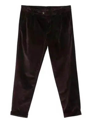 Eleventy Pleated Corduroy Trousers - Red