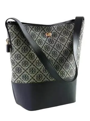 Tory Burch T Monogram Bucket Bag - Blue