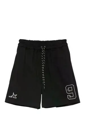 MARC ELLIS Logo Patch Drawstring Shorts - Black