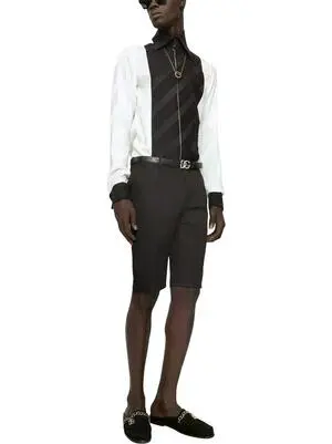 Dolce & Gabbana Embroidered Tailored Shorts - Black
