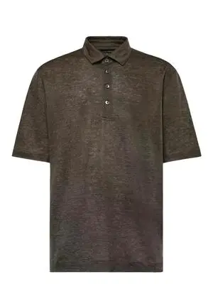 Zegna Short-sleeve Polo Shirt - Brown