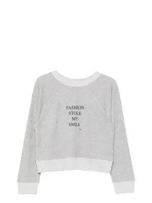 Victoria Beckham Slogan Print Raglan Sleeve Sweatshirt - Black