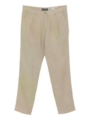 Marc O'polo Osby Pleated Tapered-fit Trousers - Neutrals