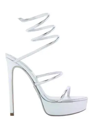 Rene Caovilla Cleo Platform Sandals - Silver