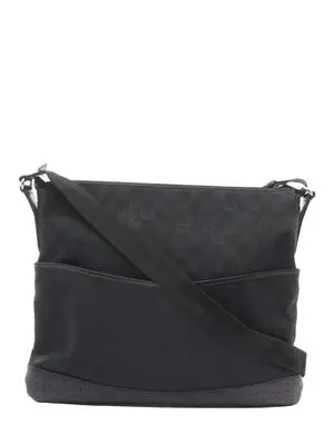 Gucci Gg Canvas Shoulder Bag - Black