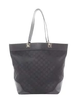 Gucci Gg Pattern Tote Bag - Black
