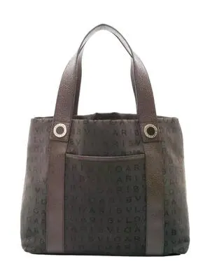 BVLGARI Logomania Canvas Tote Bag - Brown