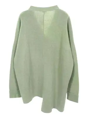 Loewe Asymmetric Bambi Jacquard V-neck Cardigan - Green