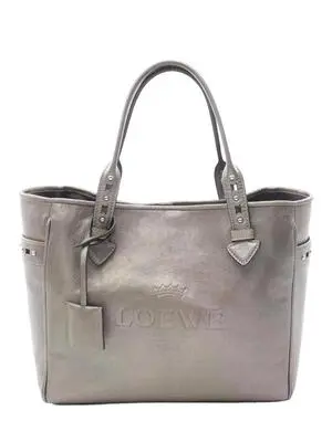 Loewe Heritage Metallic Tote Bag - Silver