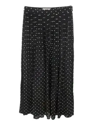 Celine 2000s Polka Dot Flared Skirt - Black