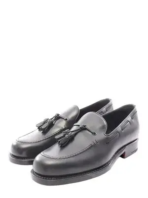 Hermès Tassel Leather Loafers - Black