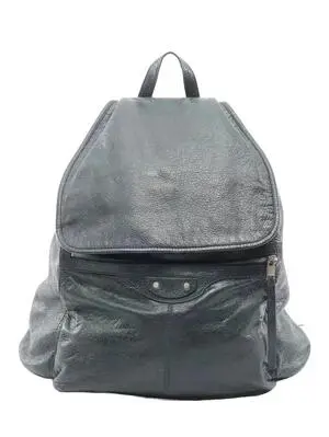 Balenciaga 2000s Traveler Leather Backpack - Blue