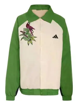 Adidas Farm Rio Embroidered Parrot Colour-block Jacket - Neutrals