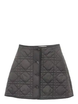 Dior Macro Cannage Quilted Mini Skirt - Black