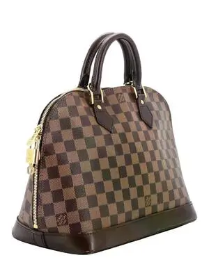 LOUIS VUITTON Vintage Alma Handbag Damier Pm Satchel - Brown