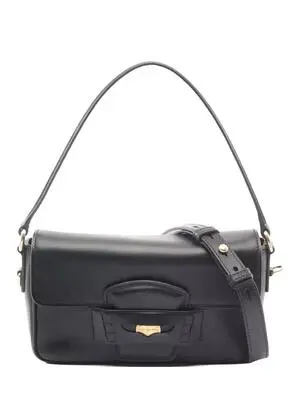 Miu Miu Embossed Logo Shoulder Bag - Black