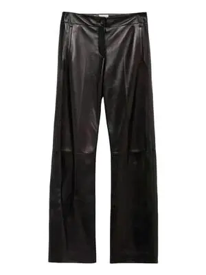 Khaite Mita Lambskin Trousers - Black