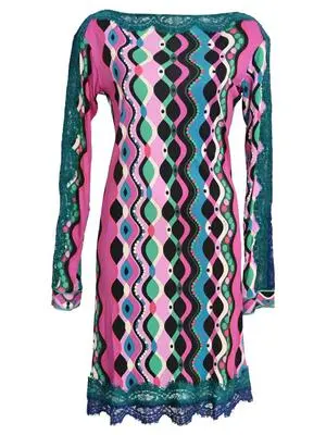 Emilio Pucci Printed Lace-detailed Dress - Pink