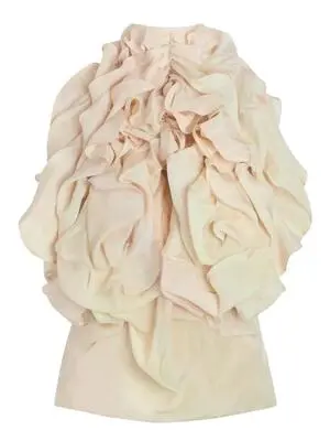 MAISON MARGIELA Ruffled Sleeveless Blouse - Neutrals