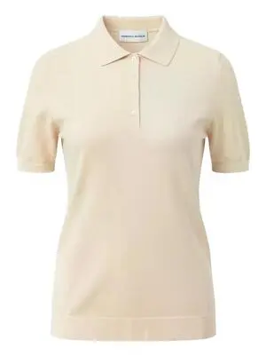 EMERSON RENALDI Fine-knit Polo Shirt - Neutrals