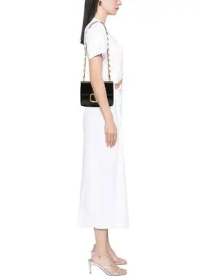 Valentino Garavani Grained Calfskin Stud Sign Shoulder Bag - Black