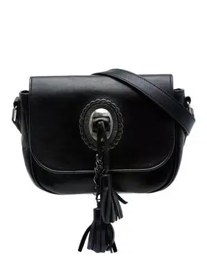Saint Laurent Calfskin Kim Tassel Crossbody Bag - Black