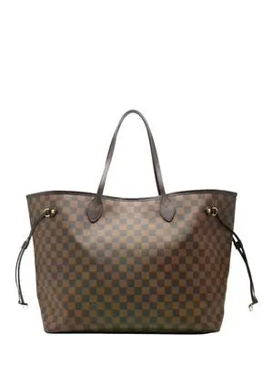 LOUIS VUITTON Damier Ebene Neverfull Gm Tote Bag - Brown