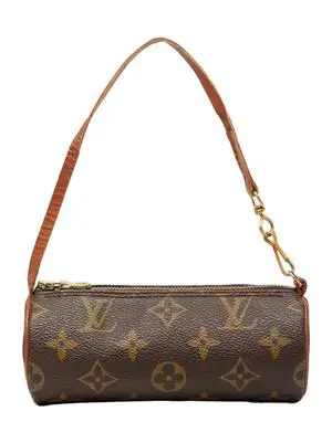 LOUIS VUITTON Monogram Papillon Pochette Handbag - Brown