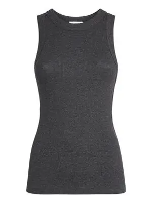 AGOLDE Agolde Leigh Ribbed Longline Tank Top Grey