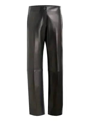 Khaite Mita Leather Trousers - Black
